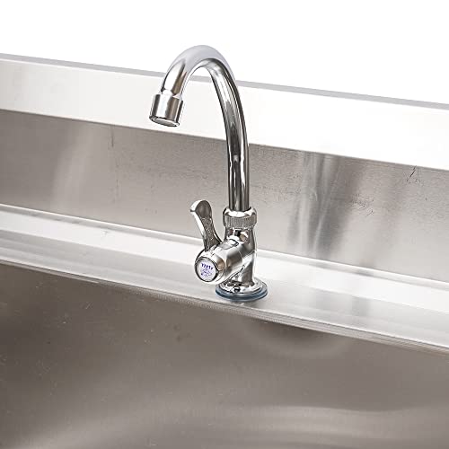 Freestanding Stainless Steel Sink, Utility Sink,1 Compartment Commercial Kitchen Sink,Kitchen Sink Industrial Sink,Utility Restaurant Kitchen Sink w/Workbench/Faucet for Restaurant, Kitchen, Garage