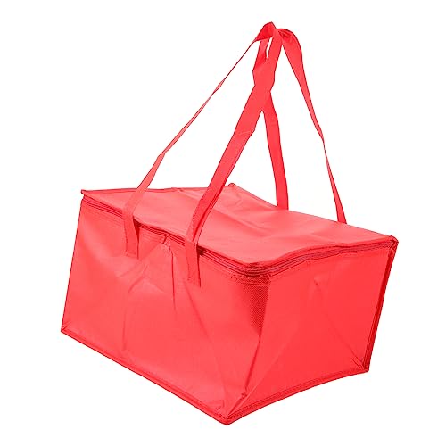 CLISPEED Zip Ties Outdoor Insulation Bags Insulated Delivery Bags Insulated Bags for Shopping Food Delivery Storage Bag Non-woven Fabric With Zipper Ice Bag Food Carrier Bag Delivery Bag