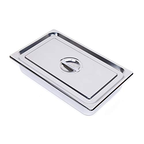 Stainless Steel Packing Food Plate,Metal Food Tray Plate,Steam Table Water Pan,4" Deep Food Containers,Food Warmer Pan,Hotel Pan,Food Safe Smooth Polished for Adults,Kids,Picky Eaters,Campers.