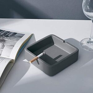 LMMDDP Nordic Creative Square Cement Ashtray, Simple Living Room Office Cafe Hotel Retro Ashtray