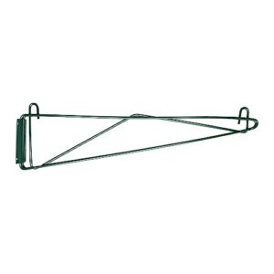 truecraftware 21” single shelf support direct wall bracket green epoxy coated iron- wire shelf bracket for pantry kitchen home wire wall mount shelf