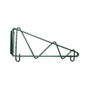 truecraftware 14” single shelf support direct wall bracket green epoxy coated iron- wire shelf bracket for pantry kitchen home wire wall mount shelf