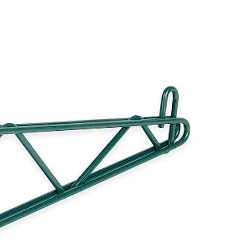 TrueCraftware 14” Single Shelf Support Direct Wall Bracket Green Epoxy Coated Iron- Wire Shelf Bracket for Pantry Kitchen Home Wire Wall Mount Shelf