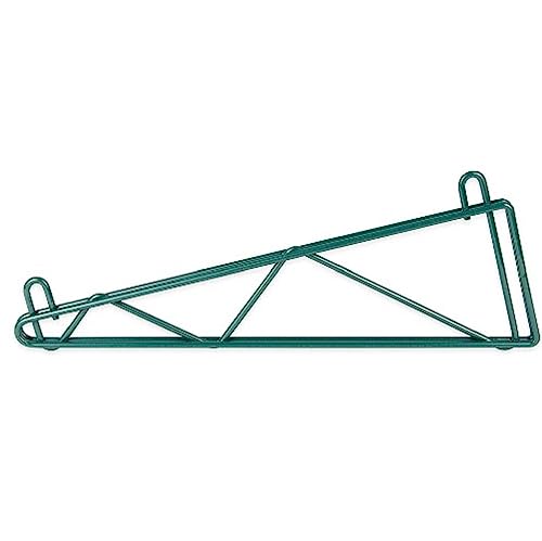 TrueCraftware 14” Single Shelf Support Direct Wall Bracket Green Epoxy Coated Iron- Wire Shelf Bracket for Pantry Kitchen Home Wire Wall Mount Shelf