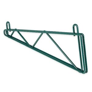 TrueCraftware 14” Single Shelf Support Direct Wall Bracket Green Epoxy Coated Iron- Wire Shelf Bracket for Pantry Kitchen Home Wire Wall Mount Shelf