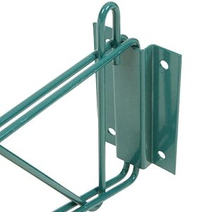 TrueCraftware 18” Double Shelf Support Direct Wall Bracket Green Epoxy Coated Iron- Wire Shelf Bracket for Pantry Kitchen Home Wire Wall Mount Shelf