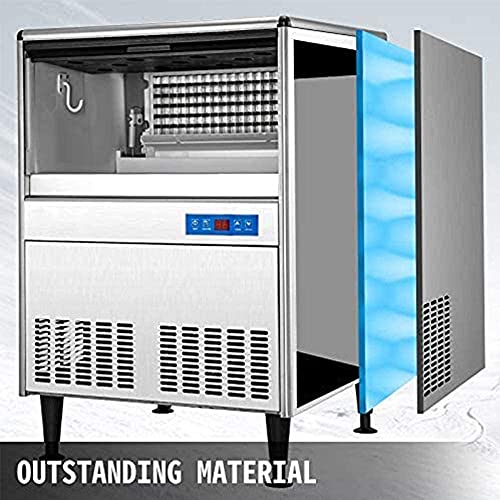 Ice Cube Makers, Commercial Ice Maker 150LBS/24H with 99LBS Bin, Heavy Duty Stainless Steel Construction, Auto Clean, Clear Cube, Air-Cooled, Include 2 Water Filters, Drain Pump, 2 Scoops, Connection