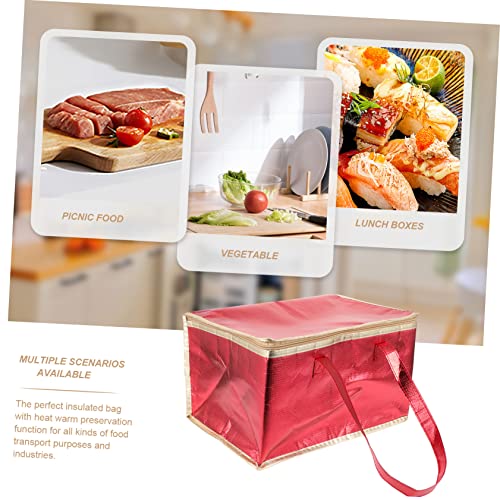 CIYODO Insulated Bag Decorative Outdoor Decor Travel Decor Food Decor Insulated Grocery Bag Thermal Pizza Bag Delivery Warmer Bags Pizza Bags for Delivery Carry Hot Grocery Bags Hot Bag