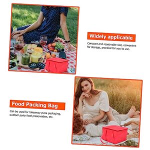 ULTECHNOVO Insulated Picnic Bag Bottle Warmer Portable Tote Lunch Bag Tote Picnic Lunch Bag Thermal Lunch Bag Insulated Bag Take-out Food Delivery Bag Pizza Insulation Bag Outdoor