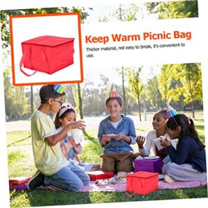 ULTECHNOVO Insulated Picnic Bag Bottle Warmer Portable Tote Lunch Bag Tote Picnic Lunch Bag Thermal Lunch Bag Insulated Bag Take-out Food Delivery Bag Pizza Insulation Bag Outdoor