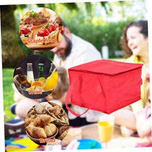 ULTECHNOVO Insulated Picnic Bag Bottle Warmer Portable Tote Lunch Bag Tote Picnic Lunch Bag Thermal Lunch Bag Insulated Bag Take-out Food Delivery Bag Pizza Insulation Bag Outdoor