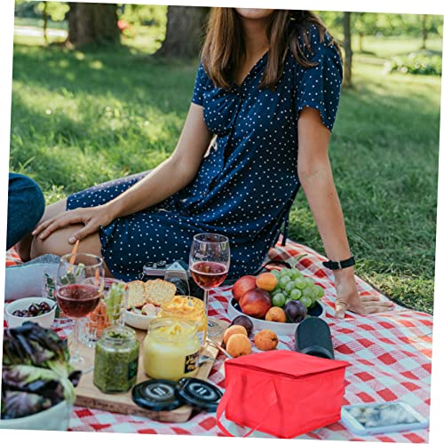 ULTECHNOVO Insulated Picnic Bag Bottle Warmer Portable Tote Lunch Bag Tote Picnic Lunch Bag Thermal Lunch Bag Insulated Bag Take-out Food Delivery Bag Pizza Insulation Bag Outdoor