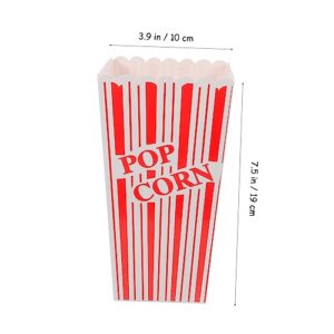 BESTOYARD 30 Pcs Popcorn Popcorn Bucket Party Popcorn Containers Striped Popcorn Boxes Disposable Popcorn Bags Disposable Cake Containers Candy Containers Disposable Containers Snack Bag