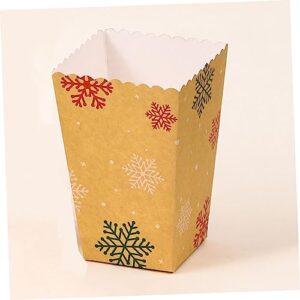 Food Containers 24pcs Popcorn Boxes fried chicken container food grade french fries packing box Popcorn Paper snack Disposable Christmas popcorn container Assorted French Fries