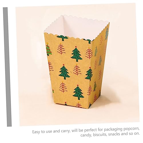 Food Containers 24pcs Popcorn Boxes fried chicken container food grade french fries packing box Popcorn Paper snack Disposable Christmas popcorn container Assorted French Fries