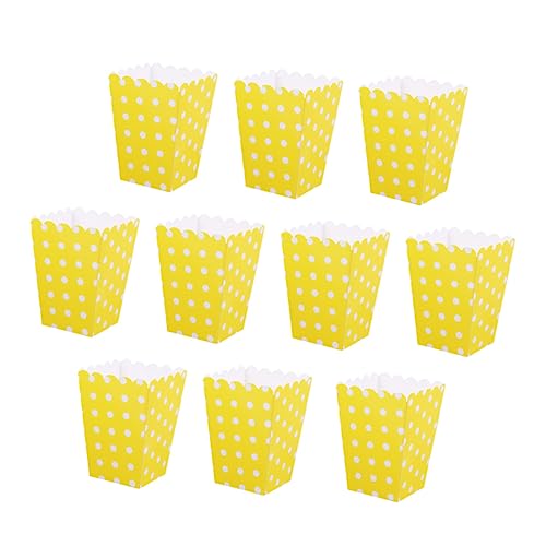 Disposable Containers 10pcs Popcorn Boxes White Popcorn Case Popcorn Cartons Chicken Popcorn Box European and American Popcorn Boxes Popcorn Holder