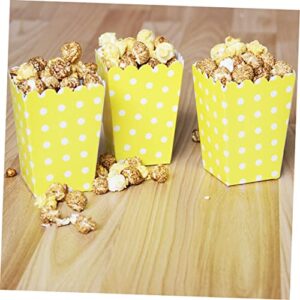 Disposable Containers 10pcs Popcorn Boxes White Popcorn Case Popcorn Cartons Chicken Popcorn Box European and American Popcorn Boxes Popcorn Holder