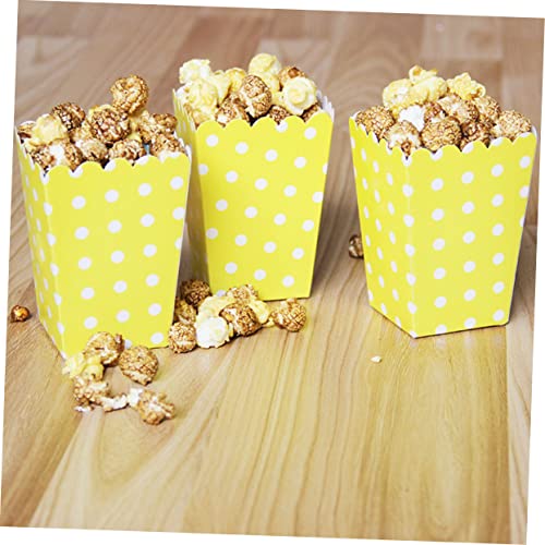 Disposable Containers 10pcs Popcorn Boxes White Popcorn Case Popcorn Cartons Chicken Popcorn Box European and American Popcorn Boxes Popcorn Holder