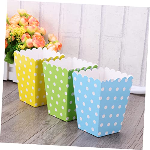 Disposable Containers 10pcs Popcorn Boxes White Popcorn Case Popcorn Cartons Chicken Popcorn Box European and American Popcorn Boxes Popcorn Holder