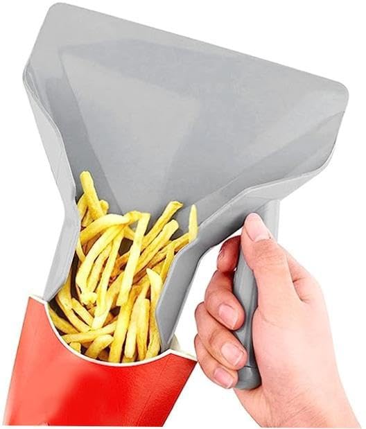 Commercial French Fry Scooper with Right Handle - Ideal Chip Popcorn Bagger for Ice Candy Snacks and Desserts - Versatile Scoop for Popcorn Chips Ice Cubes and More