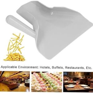 Commercial French Fry Scooper with Right Handle - Ideal Chip Popcorn Bagger for Ice Candy Snacks and Desserts - Versatile Scoop for Popcorn Chips Ice Cubes and More