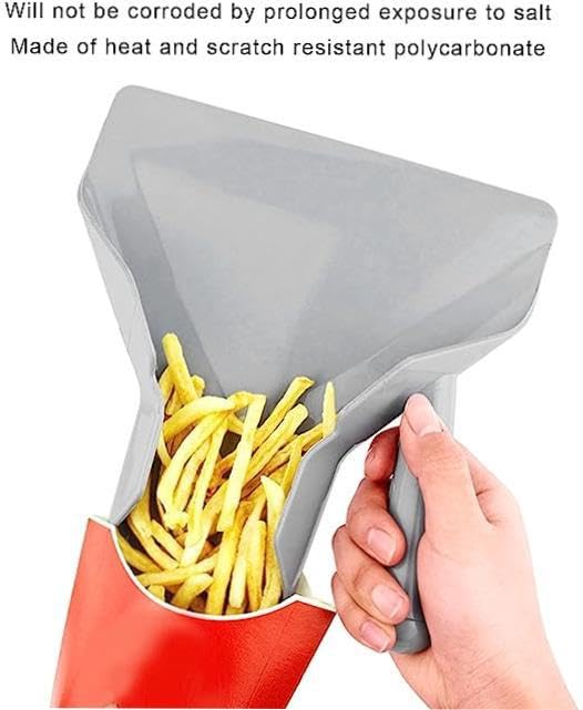 Commercial French Fry Scooper with Right Handle - Ideal Chip Popcorn Bagger for Ice Candy Snacks and Desserts - Versatile Scoop for Popcorn Chips Ice Cubes and More