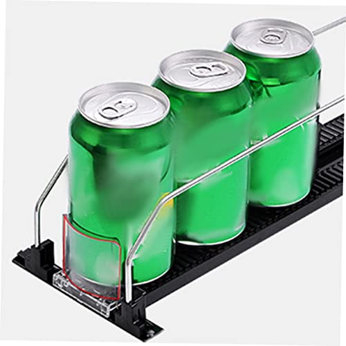 GANAZONO Drink Manager Vending Machine Pusher Drinks Organizer for Fridge Drinks Pusher Shelf Plastic Drinkware Vending Machines Plastic Cart Plastic Pusher Machine Plastic Drink Pusher