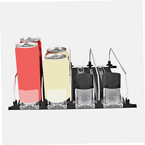 GANAZONO Drink Manager Vending Machine Pusher Drinks Organizer for Fridge Drinks Pusher Shelf Plastic Drinkware Vending Machines Plastic Cart Plastic Pusher Machine Plastic Drink Pusher