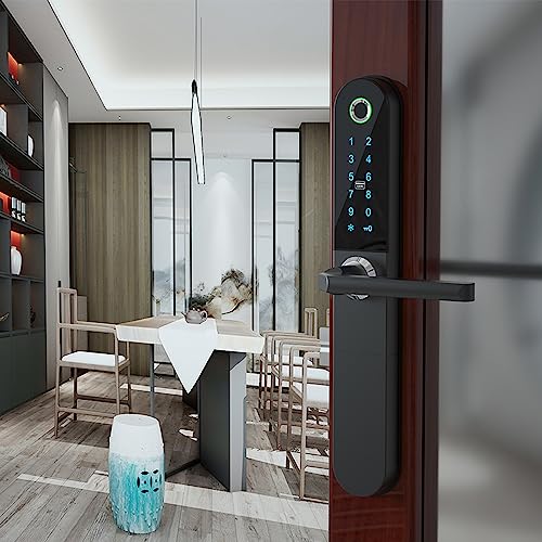 RFID Card Apartment Anti-Theft Fingerprint Password Combination Lock+Card (Right Pull, Silver Password Payment)