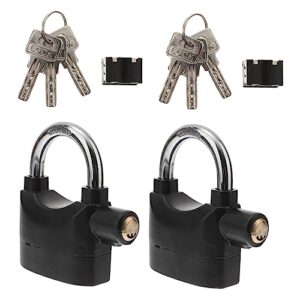 besportble 2pcs anti- alarm lock bike anti lock motorbike alarm lock door lock alarm sensor cable bike lock keyed padlocks folding bike lock anti- padlock security alarm lock