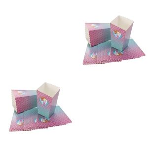 popcorn carton 48 pcs popcorn boxes mermaid popcorn boxes cardboard popcorn scalloped favor box cartoon snack box popcorn carton party candy cartons popcorn box cardboard popcorn