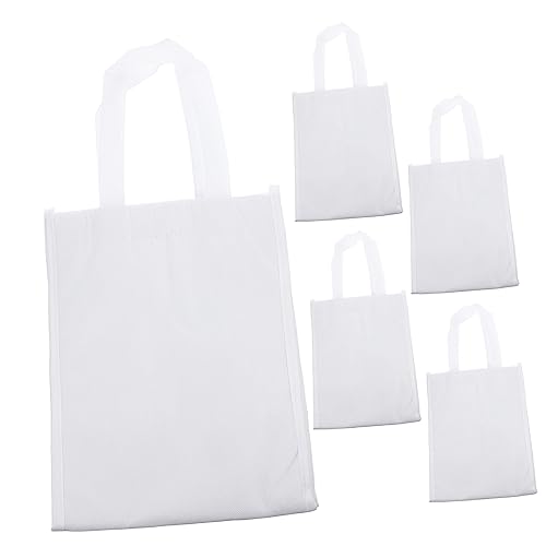 SWOOMEY 5pcs Insulation Bags Grocery Shopping Bags Disposable Cooler Sealer Bags Hot Cold Bag Cake Delivery Bags Grocery Carrier Bags Non-woven Fabric White Small Cooler Bag