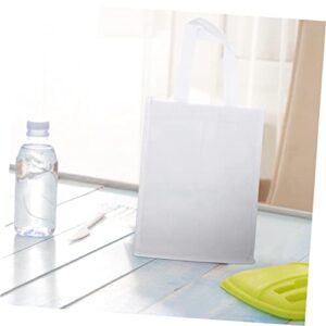 SWOOMEY 5pcs Insulation Bags Grocery Shopping Bags Disposable Cooler Sealer Bags Hot Cold Bag Cake Delivery Bags Grocery Carrier Bags Non-woven Fabric White Small Cooler Bag