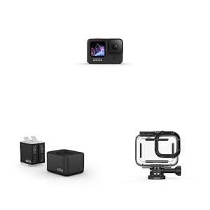 gopro hero9 black - waterproof action camera & dual battery charger + 2 enduro batteries (hero11 black/hero10 black/hero9 black) & protective housing (hero11 black/hero10 black/hero9 black)