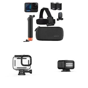 gopro hero11 black accessory bundle & protective housing (hero11 black/hero10 black/hero9 black) - official accessory & light mod - official accessory