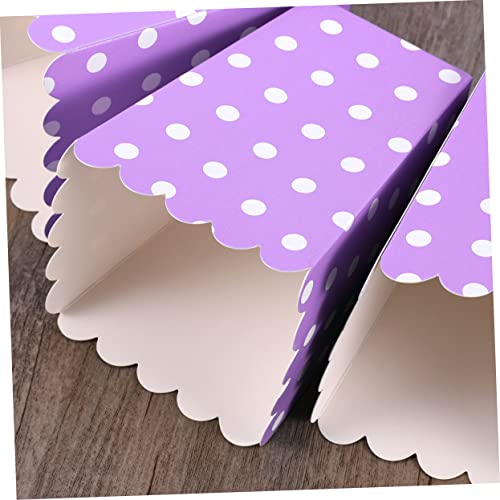 Gadpiparty 24pcs Popcorn Boxes Party Decoration Supplies Dot Design Snack Box Paper Snack Boxes Collapsible Container Disposable Containers Popcorn Cartons Square Popcorn Bucket Purple