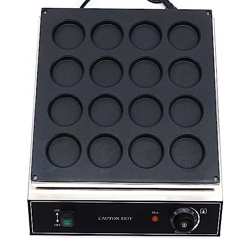 Commercial Nonstick Electric Red Bean Cake Baker Waffle Maker Machine Pancake Cake Maker Machine 16 Holes for Restaurants Kiosks 110V