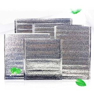 10Pcs Disposable Food Thermal Pouches Aluminum Foil Liners Food Delivery Pouches for Picnic Camping Store(35 x 40cm)