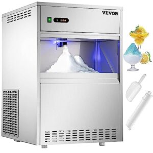 vevor flake ice maker, 44lbs/24h commercial ice maker machine etl approved food grade stainless steel flake ice machine for for seafood restaurant laboratories etc