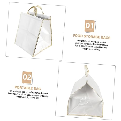 Kisangel Tote Bags Packing Insulation bags insulated grocery bag disposable cooler insulated food delivery bag cooler bag tote bags cake groceries nonwoven peritonealwaterproof