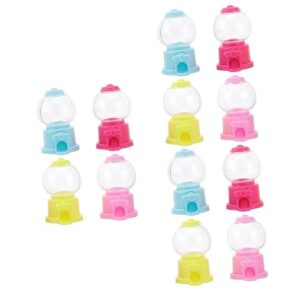 nolitoy 12 pcs favors dispenser colorful for plastic machines bubble miniature nut green candy desktop grabbing bank rotatable vending gumball gifts kindergarten blue decoration