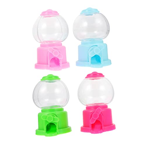 Gumball Machine 8 pcs Kindergarten Desk Favors Miniature Coin Decoration Grabbing Candy Machine Wedding Party Bubble Vending Plastic for Gift Green Yellow Rotatable Candy Machines