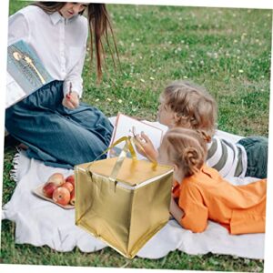 Reusable Grocery Bag Insulation Foldable Grocery Shopping Tote Insulated Pizza Insulated for Delivery Meal Grocery Tote Aluminum Golden Zipper Insulated Delivery Pouch Food