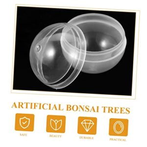 Clear Plastic Hanging Ball 100pcs Transparent Shell Plastic Balls for Baby Mini Gift Boxes Mini Cake Box Gumball Machine for Kids Plastic Decor Vending Machine Stroage Balls Round