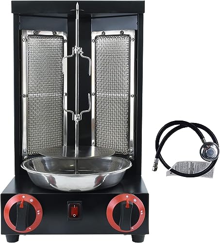 FOODIZIO Shawarma Doner Kebab Machine Gryo grill with 2 Vertical Burners Broiler