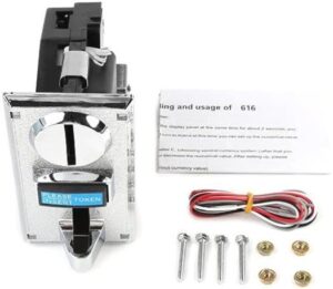 multi acceptor for vending machines - arcade game selector mechanism - slot acceptance device for arcade - ideal acceptor mechanism for arcades