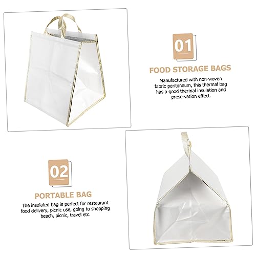 INOOMP Tote Bags Packing Insulation bags tote bags nonwoven peritonealwaterproof grocery carrier insulated delivery bag insulated cooler bag catering bag thicken Phnom Penh