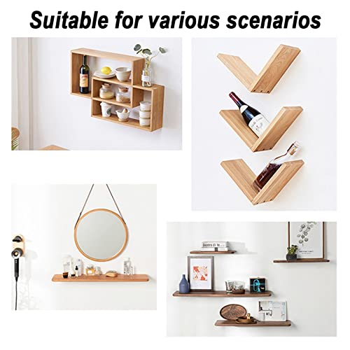 TWIKKA Storage Rack T Shape Concealed Shelf Brackets Floating Hidden Wall Shelf Supports Screw Mounting Plate Metal Brackets Furniture Frames