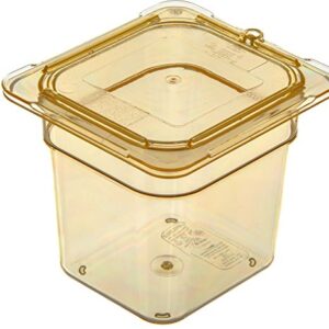 Carlisle FoodService Products 3088513 StorPlus High Heat Food Pan, 6" Deep, Sixth Size, Amber (Pack of 2)