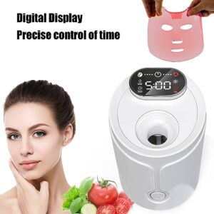 RKXKJ Face Mask Maker Machine, Natural Fruit Vegetable Mask Maker, Intelligent Voice Prompt, Temperature Control PTC Heating Device, Water Level Sensor Needle, Large Display, for Eye, Hand, Neck